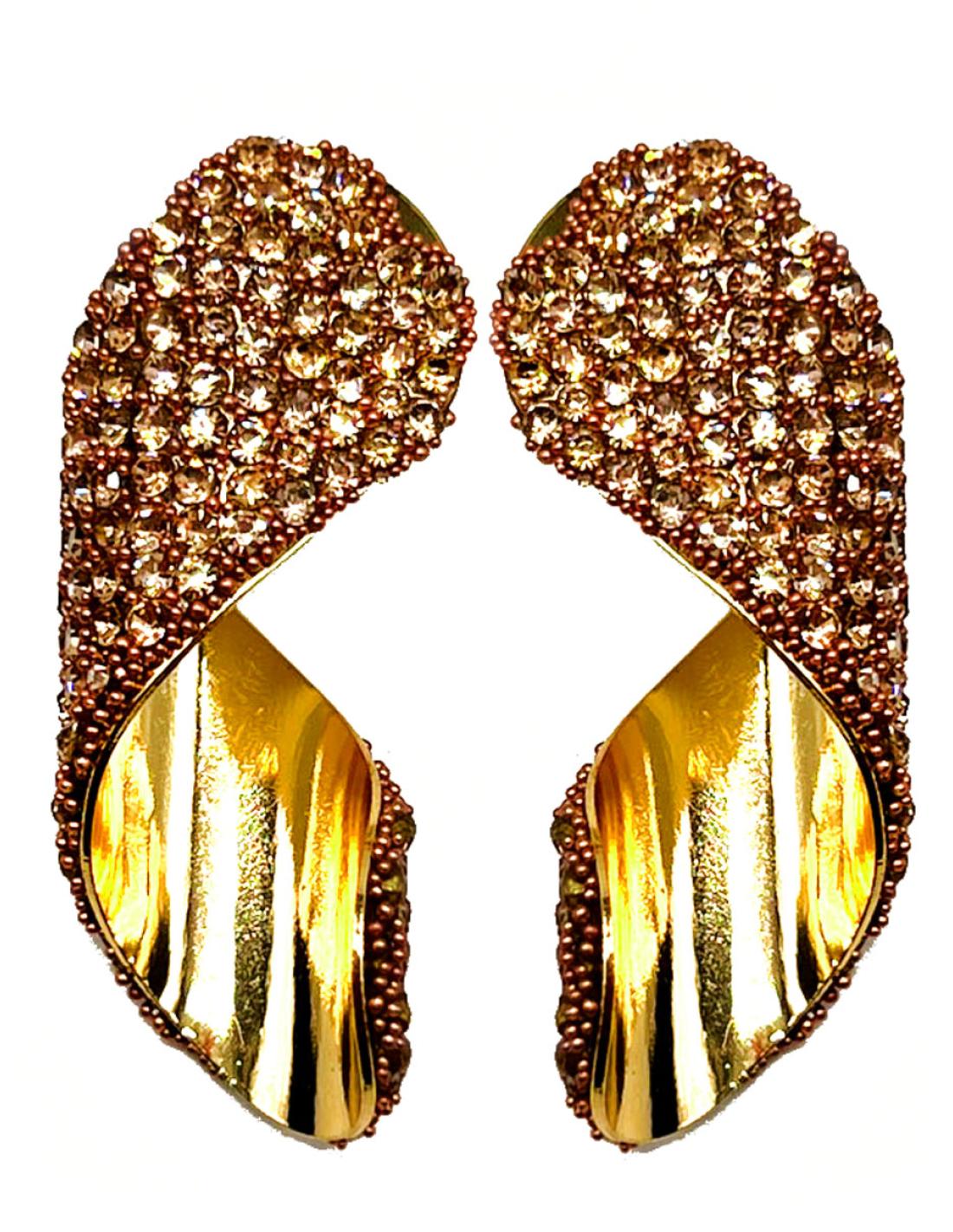 Online pendiente rosas super glam con diseño estilo ochentero