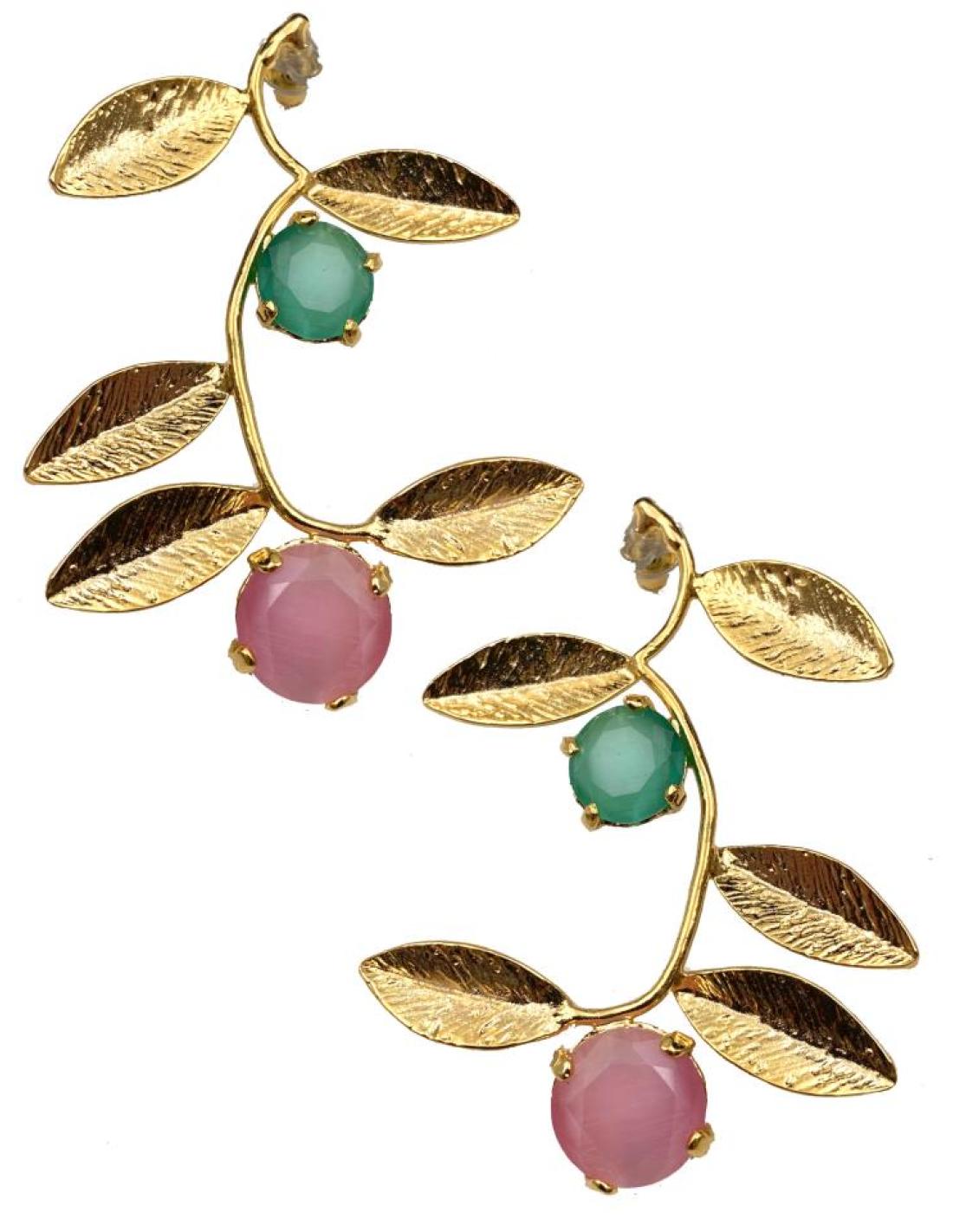 Pendientes mujer de fiesta largos dorados con baño de oro coleccion de ...